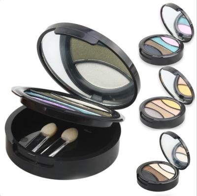 China High Pigmented Cool Toned Eyeshadow Palette With Brush All Shimmer for sale