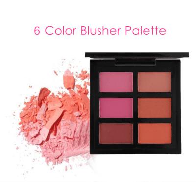 Cina Il trucco rosa del fronte arrossisce tavolozza di contorno dei cosmetici per colore della guancia 6 in vendita