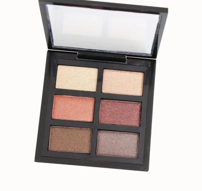 Cina Colori caldi su ordinazione della tavolozza 6 dell'ombretto dell'occhio dei cosmetici popolari di trucco per gli occhi di Brown in vendita