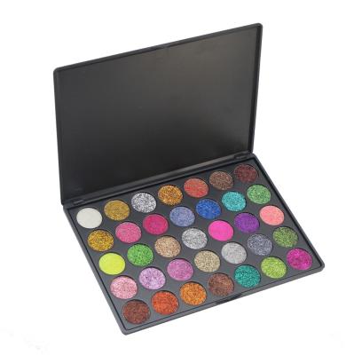 China Color de la etiqueta privada 35 de la paleta del sombreador de ojos del maquillaje del brillo del reflejo en venta