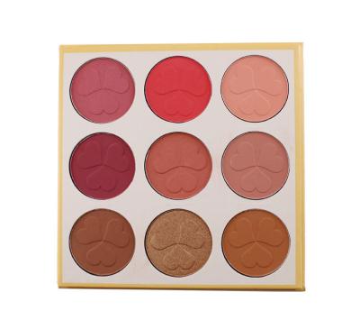 Cina Fard di trucco della base del fronte di 9 colori/fard impermeabile della tavolozza in vendita
