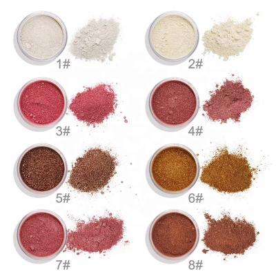 China Sparkly Loose Powder Face Makeup Highlighter Mineral Ingredient 8 Colors Available for sale