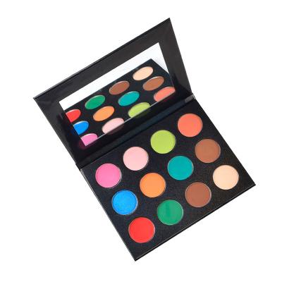 China Cosmetics High Pigment Glitter Eyeshadow Humilous 12 Colors DIY Custom Logo for sale