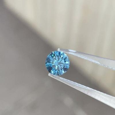 China 1.55ct青は円形の装飾的なダイヤモンドの対称の実験室の耕作を磨いた for sale