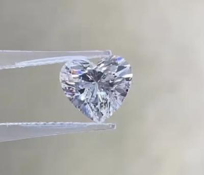 China Certified Synthetic Diamonds Heart Shape 2CT Cvd Lab Made Diamonds Colorless Diamond for sale