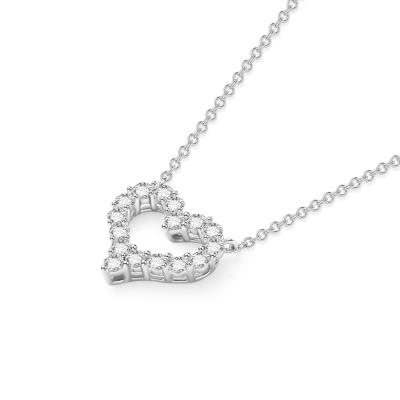 Cina Bello 18 carati d'oro di diamanti collante di laboratorio bianco di diamanti collante di laboratorio bellissimi gioielli collante a forma di cuore in vendita