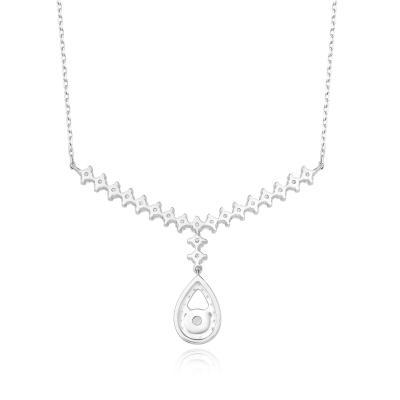 Cina Stile di moda 18k Oro Colletto di diamanti in laboratorio bellissimo Colletto Bianco Gioielli di diamanti Colletto di forma rotonda in vendita