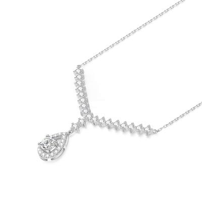Cina Stile di moda 18k Oro Colletto di diamanti in laboratorio bellissimo Colletto Bianco Gioielli di diamanti Colletto di forma rotonda in vendita