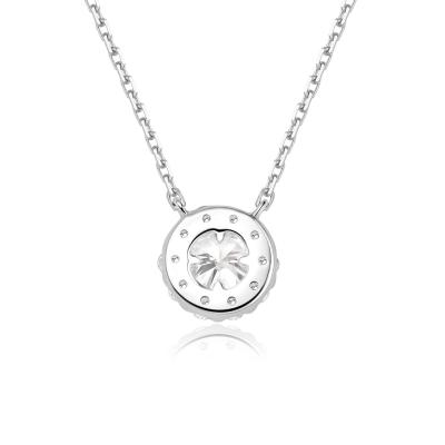 Cina Classico Hot Sale 18k Oro di laboratorio collante di diamante semplice collante gioielli di diamanti bianchi Collante di forma rotonda in vendita
