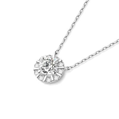 Cina Classico Hot Sale 18k Oro di laboratorio collante di diamante semplice collante gioielli di diamanti bianchi Collante di forma rotonda in vendita