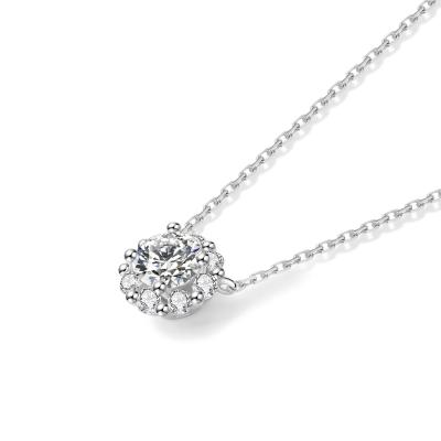 Cina Classico 18k oro di laboratorio cresciuto di diamante Pendente vendita calda Pendente Bianco gioielli di diamanti Pendente di forma rotonda in vendita