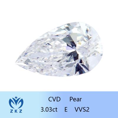 China Perla tagliata come coltivato CVD laboratorio coltivato diamante 3ct con IGI vendita di fabbrica di certificazione for sale