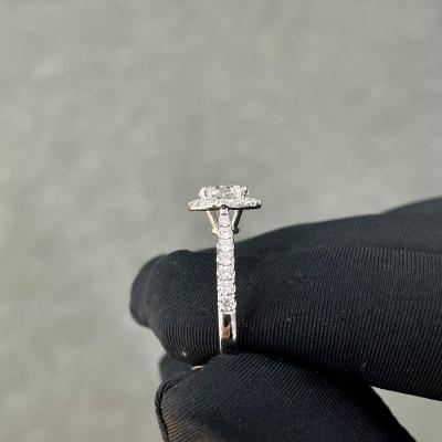 China Lab Grown Diamond Rings CVD White Diamond Ring with 1.006ct DEF VVS Round Shape for sale