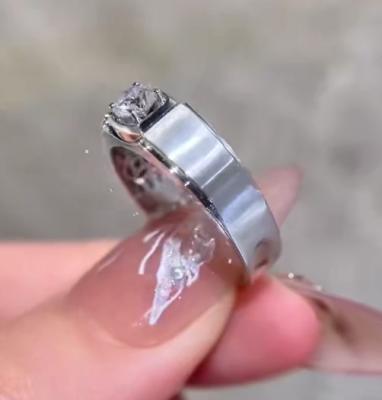 Cina Anello di diamanti maschile Anelli di diamanti di laboratorio 18K Anello di fidanzamento personalizzato in vendita