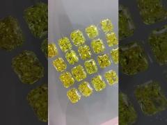HPHT 종합적 느슨한 실험실은 공상 생생한 노랑색 다이아몬드 쿠션 컷 3.51 ct를 만들었습니다