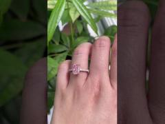 2.26ct Laboratorium gegroeide Roze Diamant Verlovingsring 18K Witte Gouden Bruidsring