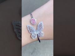 NGTC Certified Lab Grown Diamond Bracelets 1.97ct Oval Pink Diamond Bracelet