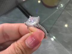 ラボ製 ダイヤモンド 宝石 プリンセス ラボ栽培 ダイヤモンド 宝石 ダイヤモンド リング 耳飾り
