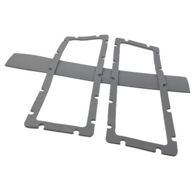 中国 Flame Retardant Silicone Rubber Foam Gasket Customized 60 ~ 90 Shore A Black Color 販売のため