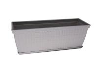 China ABS PP PC Rectangular Succulent Planter Terrace Self Watering Planter Box for sale