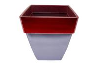 China 12'' Indoor Window Box Herb Garden Plastic Rectangular Pots For Plants for sale