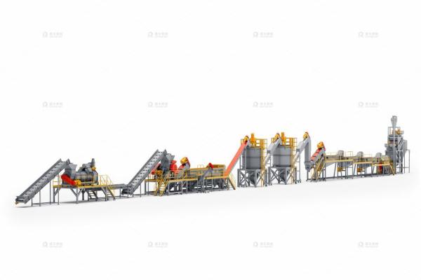 Quality Hot Washing PET Plastic Recycling Line for Round Flat Bottles 500-1000kg/h for sale