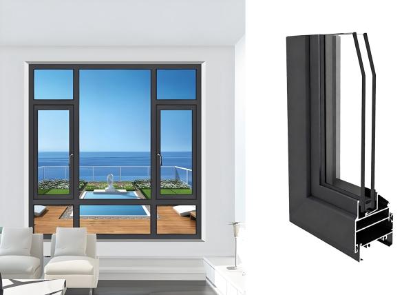 Quality GC50 Series Casement Window Powder Coating Aluminium Casement Windows for sale
