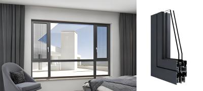 Cina Finestra a battente con isolamento termico nero JZG50 Finestre a battente in alluminio commerciali in vendita