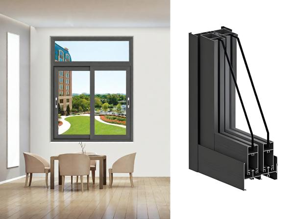 Quality GC80 Aluminum Sliding Window Powder Coating Custom Sliding Windows for sale