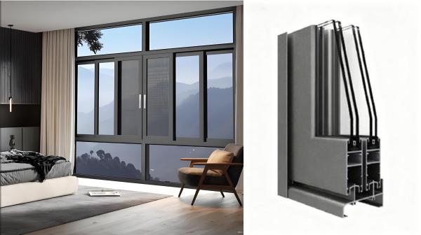 Quality JZ96 Series Alum Sliding Window 1.2mm-1.4mm Aluminium Frame Sliding Window for sale