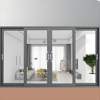 Cina JZ96 Porte scorrevoli in alluminio nero 1,4 mm-2,0 mm Porte scorrevoli in alluminio commerciali in vendita