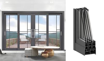 Cina Porte scorrevoli commerciali in alluminio JZ136 Porte scorrevoli in alluminio a doppi vetri in vendita