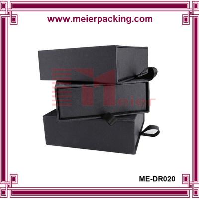 China Custom newly cardboard black texture Good Sliding Drawer Box with Matt Finish for baby shoe for sale