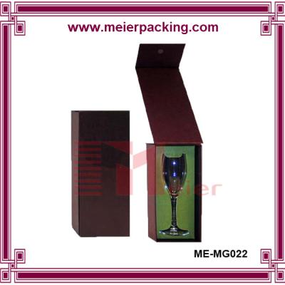 China Packing Boxes For Moving Cardboard Packing Boxes with green flocking EVA for wine glass as gift for sale