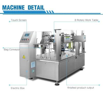 Cina Macchina d'imballaggio sotto vuoto automatica rotatoria ad alta velocità 100BPM per gli gnocchi secchi della carne in vendita