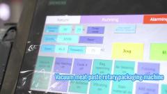 Vacuum meat paste rotary bag packaging machine
