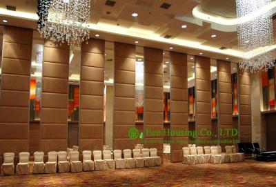 China Soft Leather Finished Movable Partition Wall For Hotel/Exhibition Hall, No Track for sale