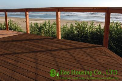 China Carbonized Color Outdoor Bamboo Flooring used for outdoor area, Bamboo Decking for sale
