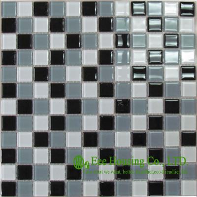 China Anti-dust 300mm*300mm Glass Crystal Mosaic Tile for House Decoration,Fade resisitance for sale