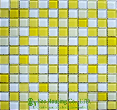 China Mixed Color Glass Crystal Mosaic Tile for indoor &outdoor walls,Glass mosaic tile Factory for sale