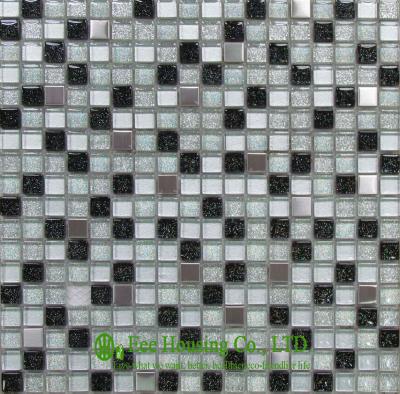 China Wall &Floor Used Glass Mosaic Tiles,Mixed Color Glass Crystal Mosaic Tile for Residential for sale