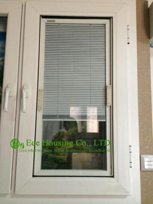 China UPVC Shutter casement window For Residential Home,White Color Profile, Operable louvers for sale