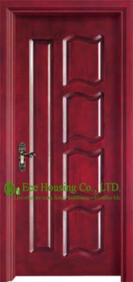China Entry Doors Wood, MDF Solid Core Veneer Wood Door With Frame For Main Entrance for sale