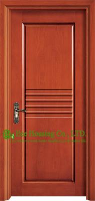 China Custom Mahogany Timber Veneer Wood Front Door For Villas, Smooth Surface Solid Wood Door for sale