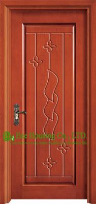 China Custom Mahogany Timber Veneer Wood Front Door For Villas, Smooth Surface Solid Wood Door for sale