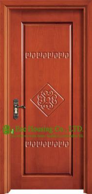 China Custom Mahogany Timber Veneer Wood Front Door For Villas/Apartments, Teak Wood Entry Door for sale