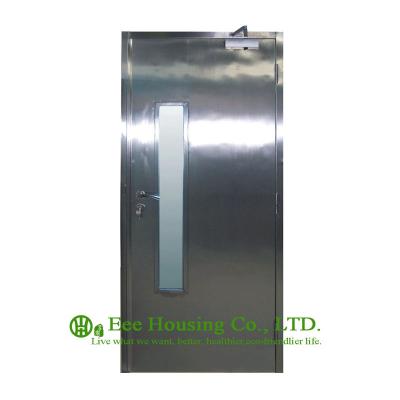 China Flush Stainless Steel Doors And Frames With Glass Lites, Custom designed Fire Break Door for sale
