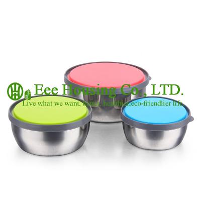 China Stainless Steel+PP plastic cooking cookware kitchenware set,Fresh Keeping bowl,Lunch box,Storage box Kitchen for sale