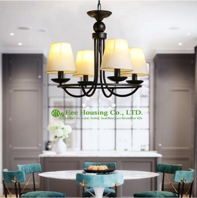 China American Rural Style beauty Lamp Glass Iron Lighting Pendant Light for sale