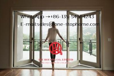 China Bi-Fold glass door system smoothly maximize the opening space,soundproof for sale